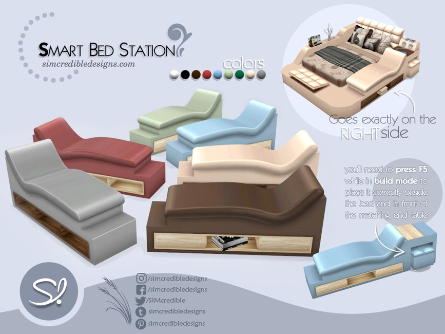 The Sims Resource - Smart Bed Station Loveseat Right
