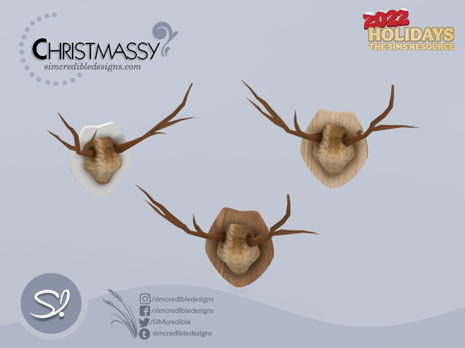 The Sims Resource - Christmassy Faux antlers