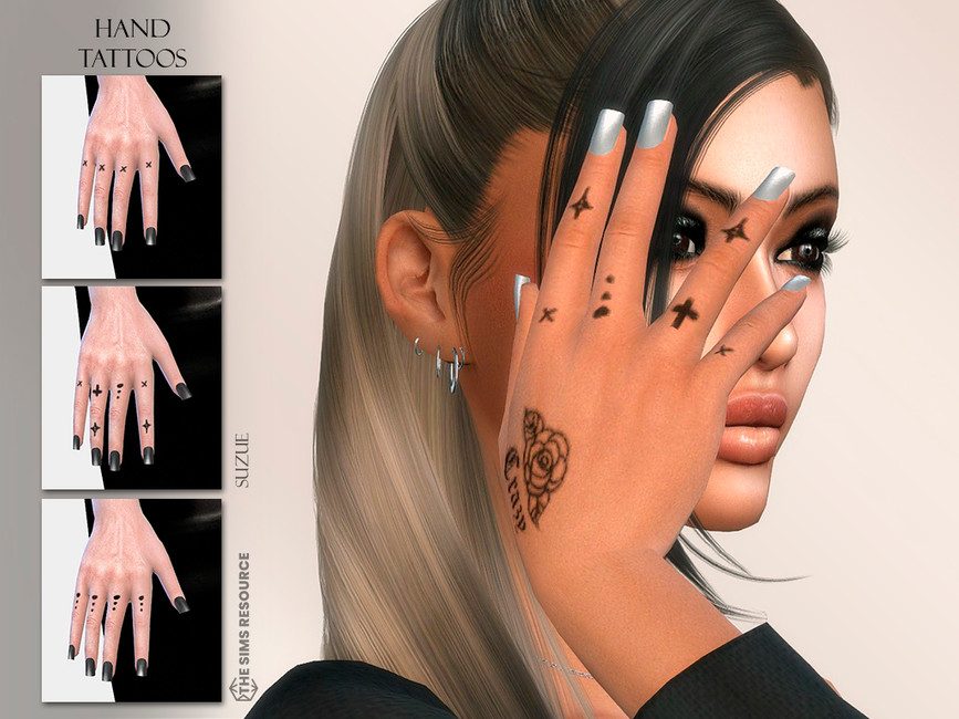 The Sims Resource - Hand Tattoos N26