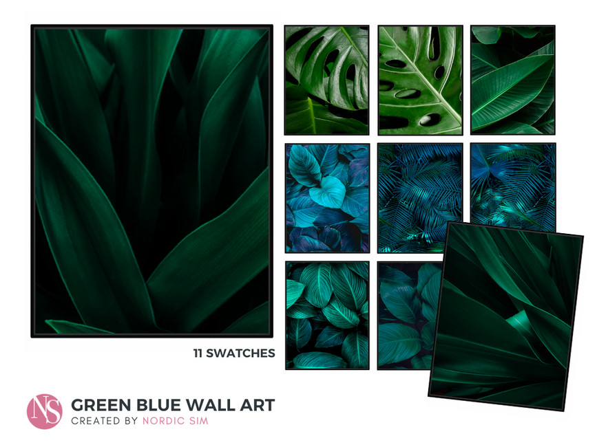 The Sims Resource - Green Blue wall art