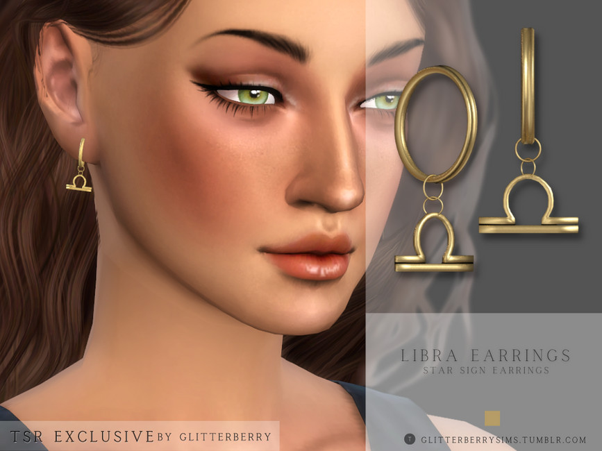 The Sims Resource - Libra Earrings