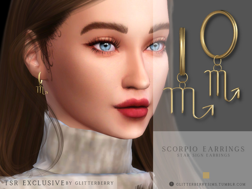 The Sims Resource - Scorpio Earrings