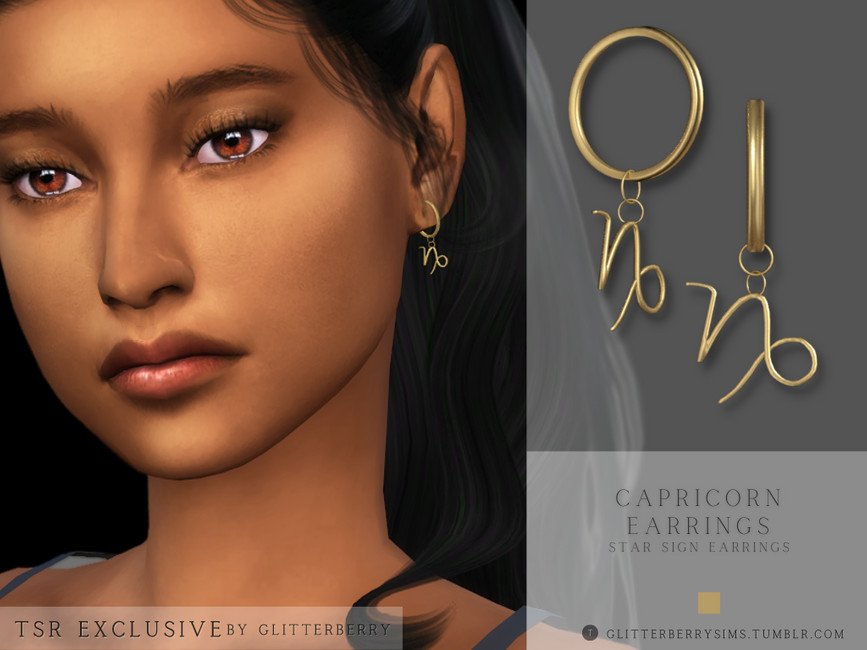 The Sims Resource - Capricorn Earrings