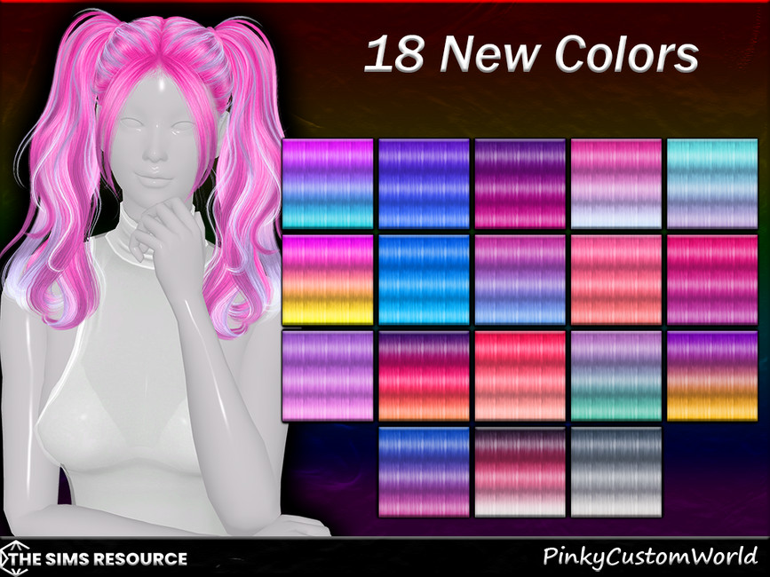 The Sims Resource - Cy-Fi - Cyberpunk Retexture of Yosi hair by S-Club