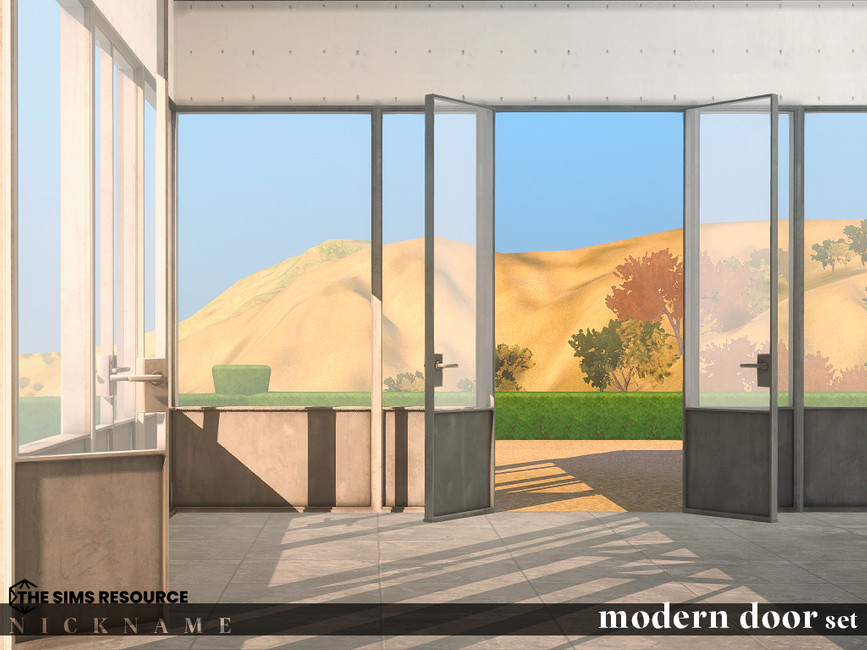 The Sims Resource - modern door set