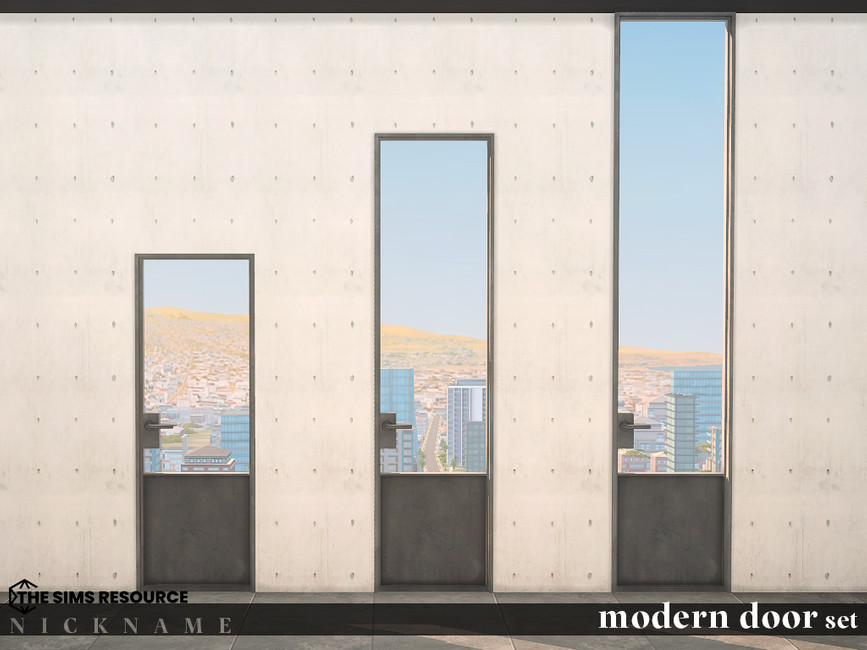 The Sims Resource - modern door set