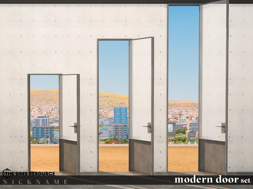 The Sims Resource - modern door set