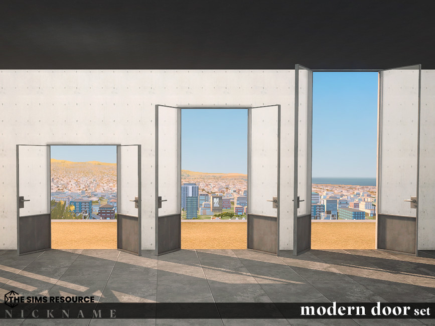 The Sims Resource - modern door set