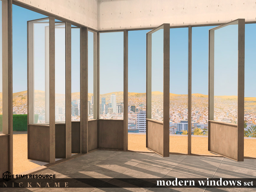 The Sims Resource - modern windows set