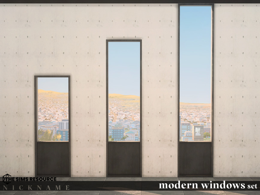 The Sims Resource - modern windows set