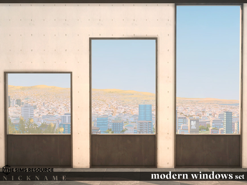 The Sims Resource - modern windows set