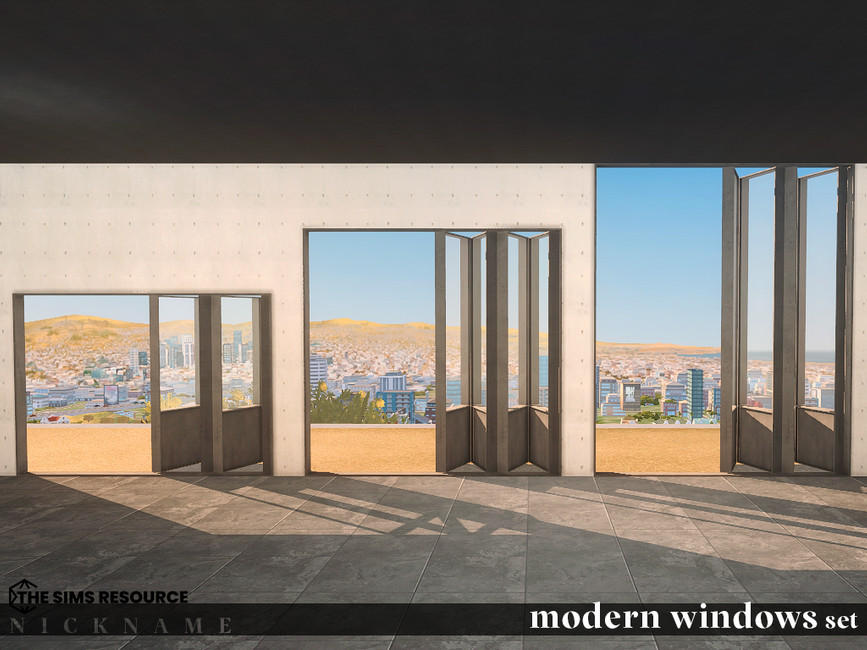 The Sims Resource - modern windows set