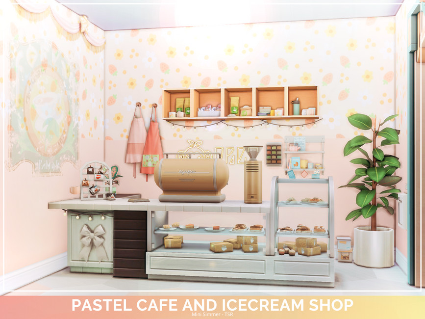 The Sims Resource - Pastel Cafe and Icecream Shop - No CC
