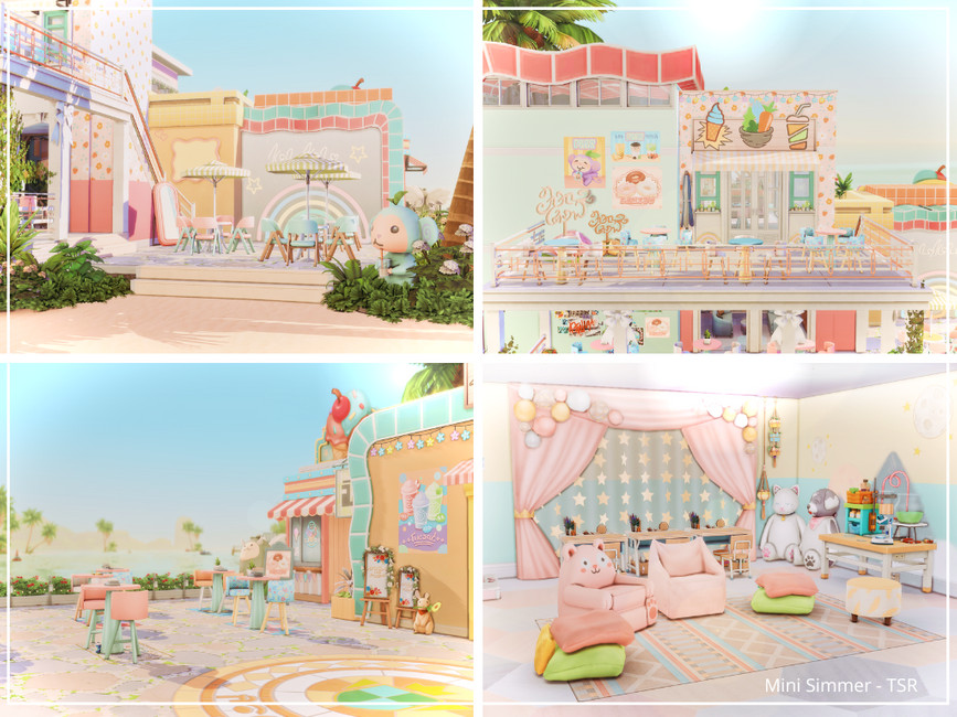 The Sims Resource - Pastel Cafe and Icecream Shop - No CC