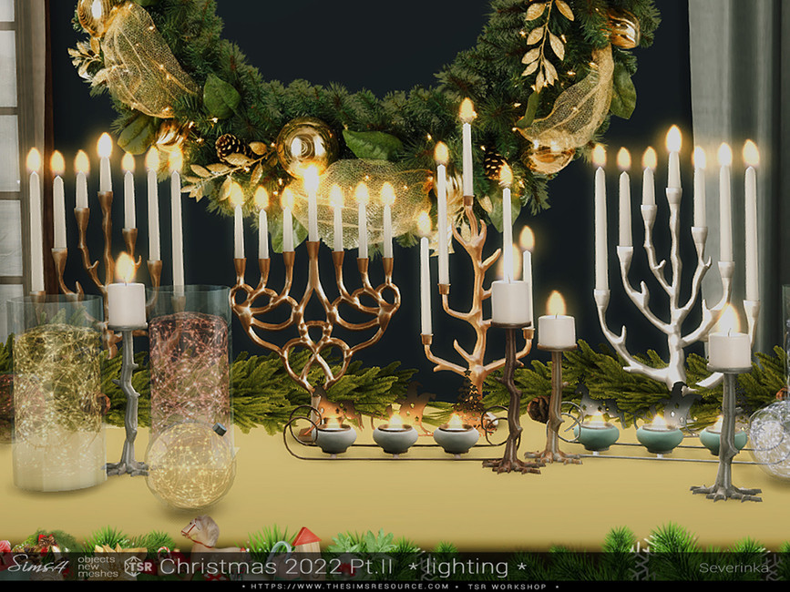 The Sims Resource - Christmas 2022 lighting set