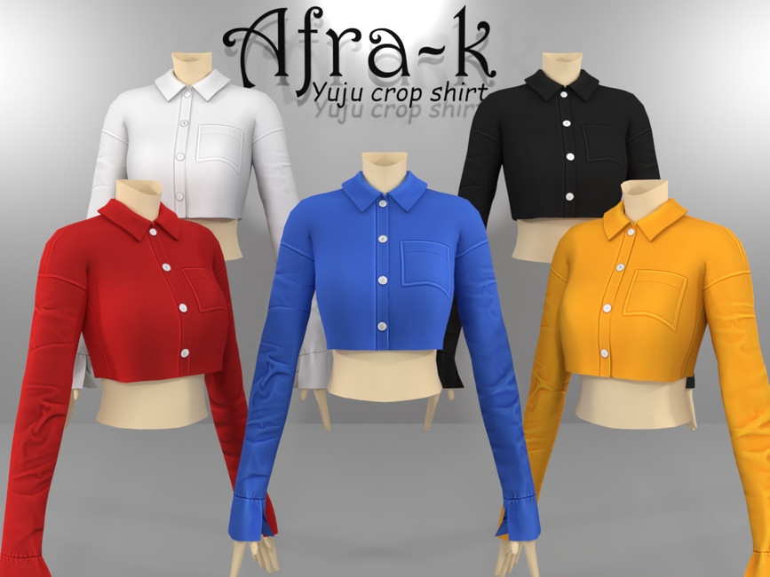 The Sims Resource - Yuju crop shirt