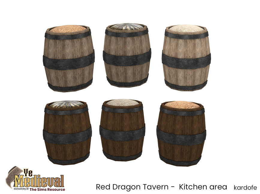 The Sims Resource - Ye Medieval Red Dragon Tavern Barrel