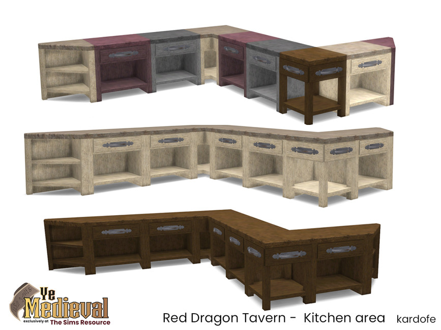 The Sims Resource - Ye Medieval Red Dragon Tavern Counter