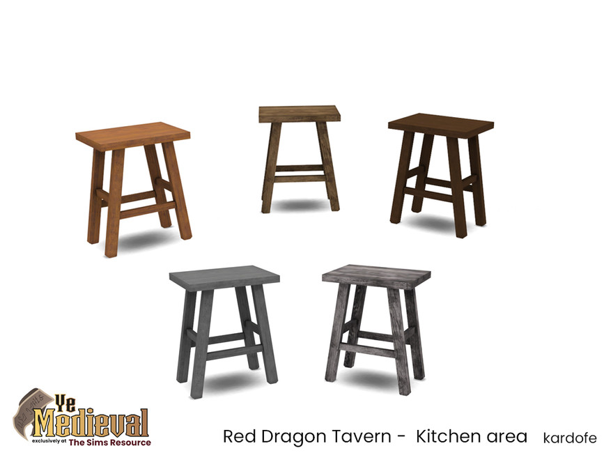 The Sims Resource - Ye Medieval Red Dragon Tavern Stool