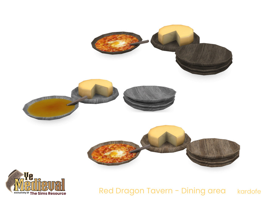 The Sims Resource - Ye Medieval Red Dragon Tavern Dishes