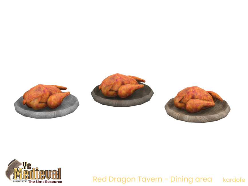 The Sims Resource - Ye Medieval Red Dragon Tavern Roast chicken