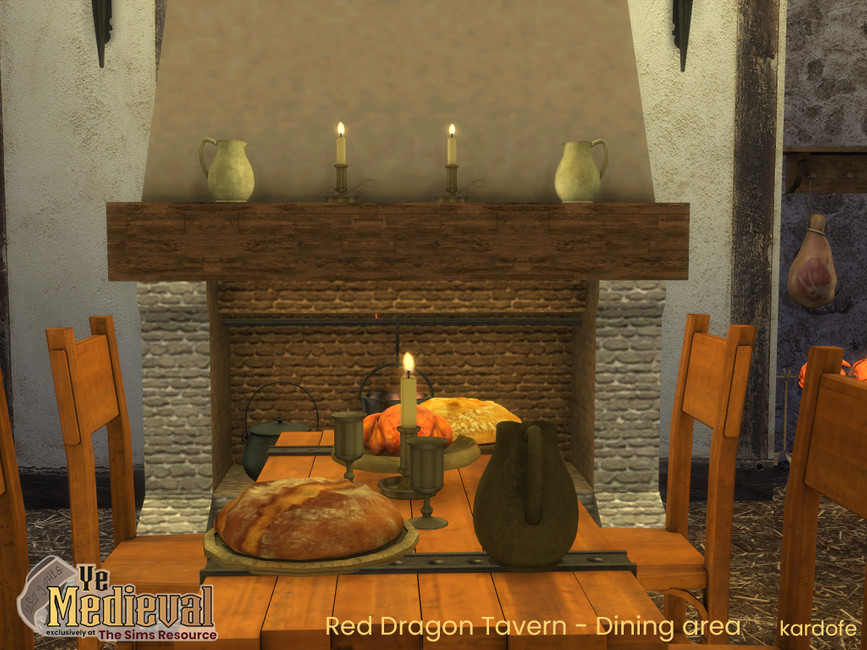 The Sims Resource - Ye Medieval Red Dragon Tavern - Dining area