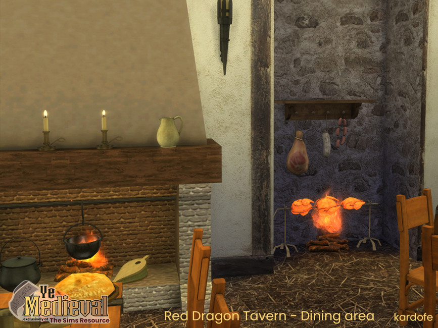 The Sims Resource - Ye Medieval Red Dragon Tavern - Dining area