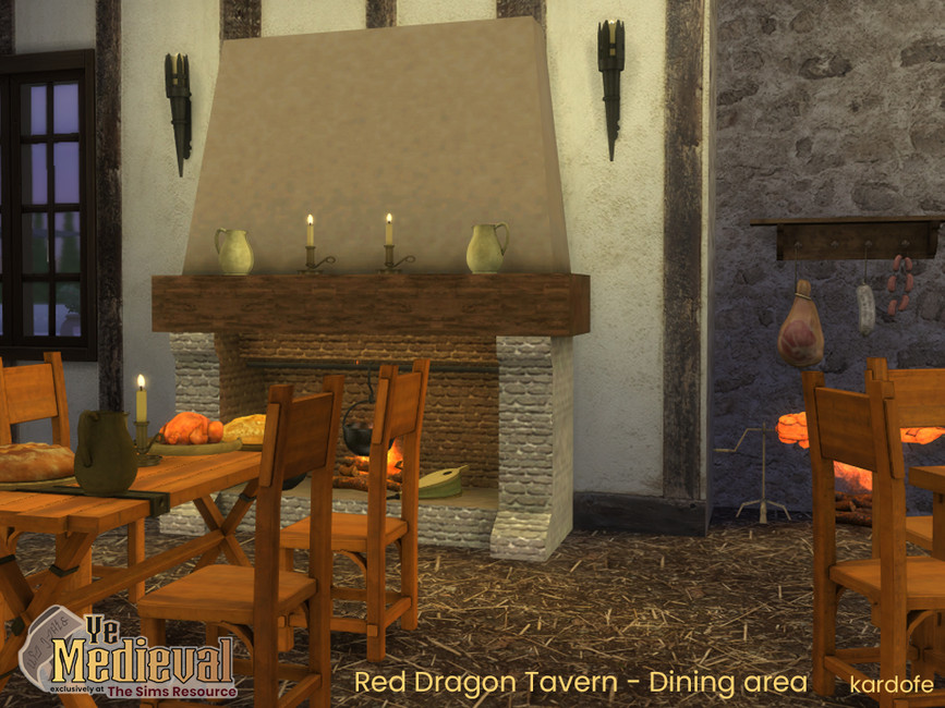 The Sims Resource - Ye Medieval Red Dragon Tavern - Dining area