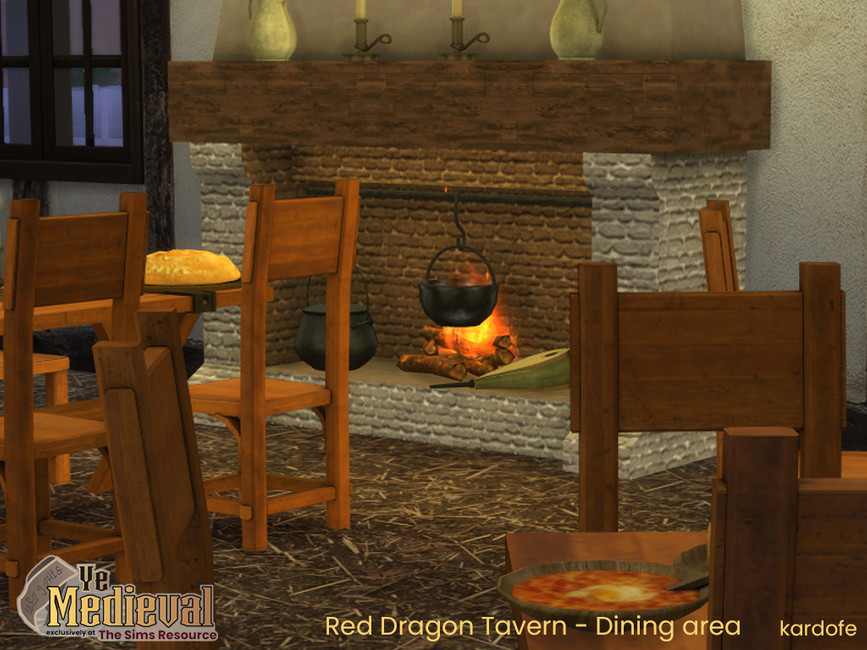 The Sims Resource - Ye Medieval Red Dragon Tavern - Dining area
