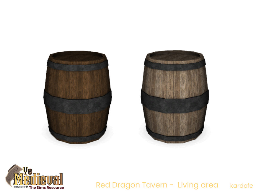 The Sims Resource - Ye Medieval Red Dragon Tavern Barrel 2