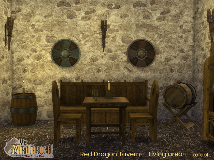 The Sims Resource - Ye Medieval Red Dragon Tavern - Living area