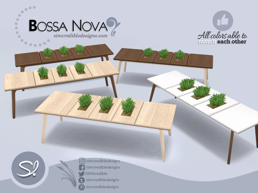 The Sims Resource - Bossa Nova Dining Table 3x1