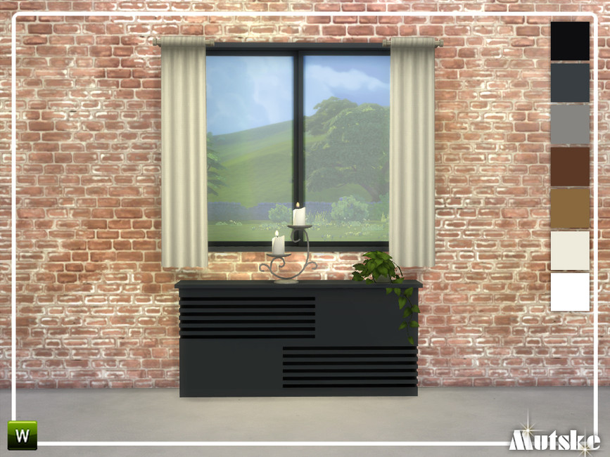 The Sims Resource - New York Floating Radiator Cover Shelf Counter 2x1