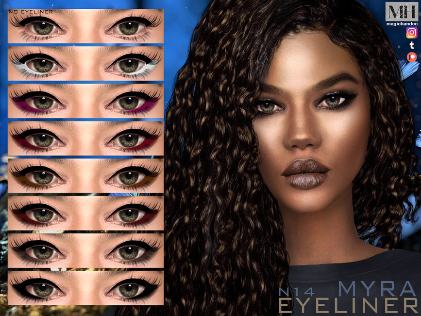 The Sims Resource - Myra Eyeliner N14
