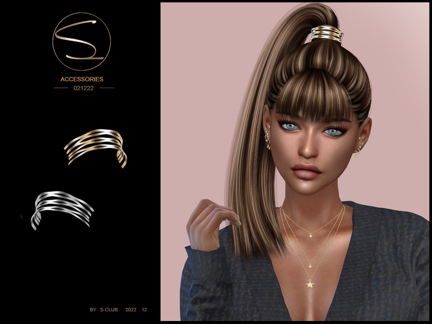 The Sims Resource - Metal hair accessories by S-CLUB