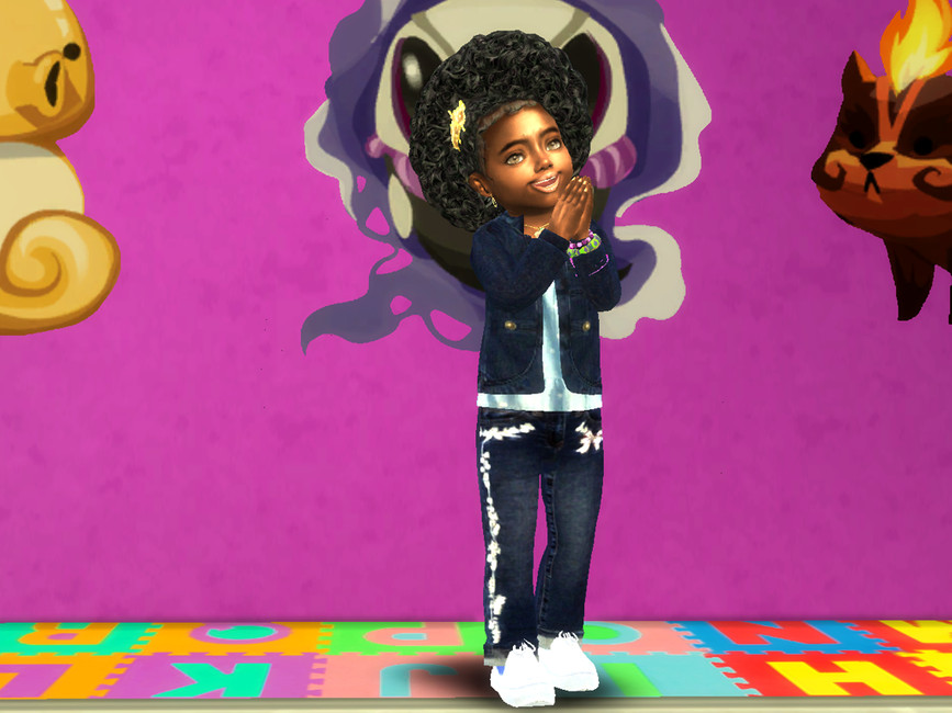 The Sims Resource - Girly Fro Toddler ~ Base Compatible