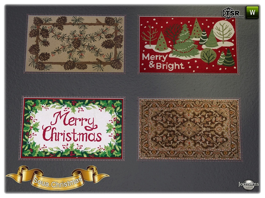 The Sims Resource - Soua christmas rugs