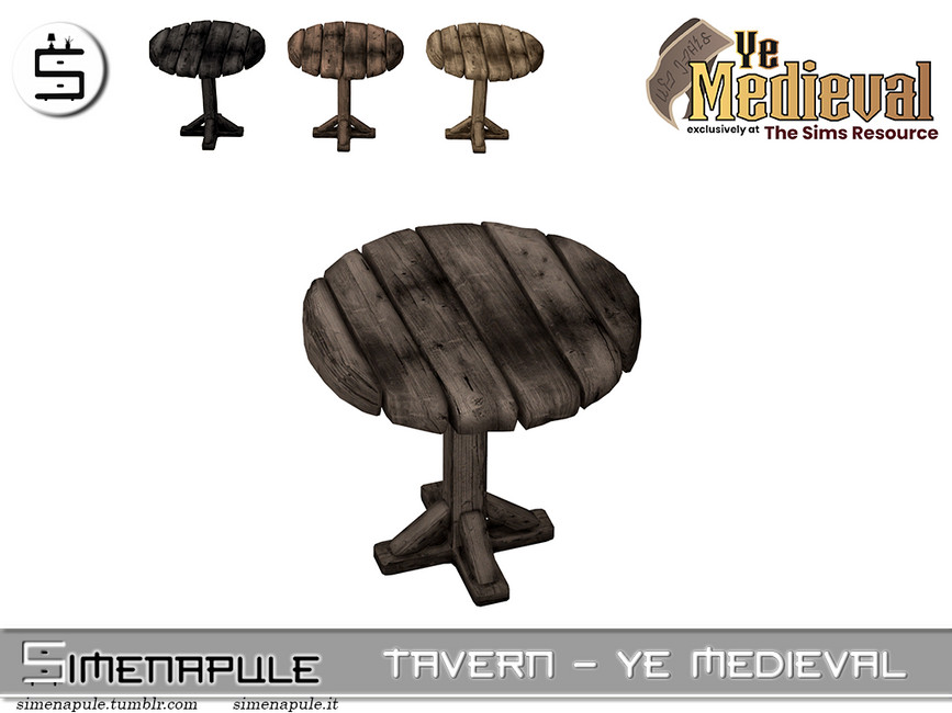 The Sims Resource - Tavern - Table - Ye Medieval