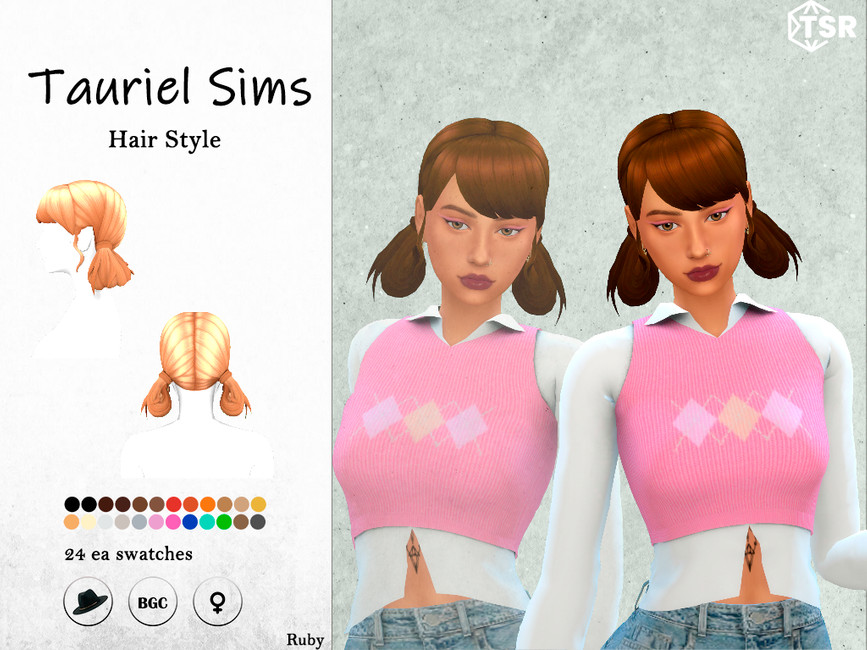 The Sims Resource - Ruby-Hair style