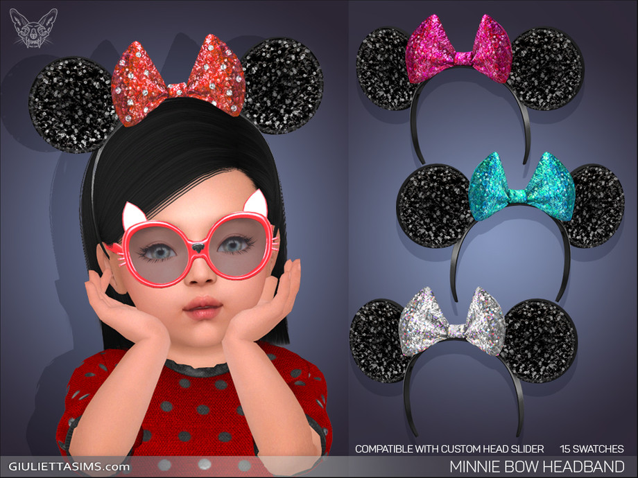 The Sims Resource | Minnie Bow Headband For Toddlers