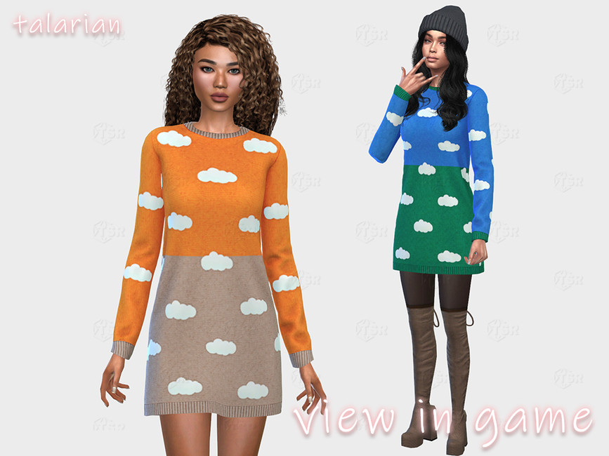 The Sims Resource - Melanie sweater dress