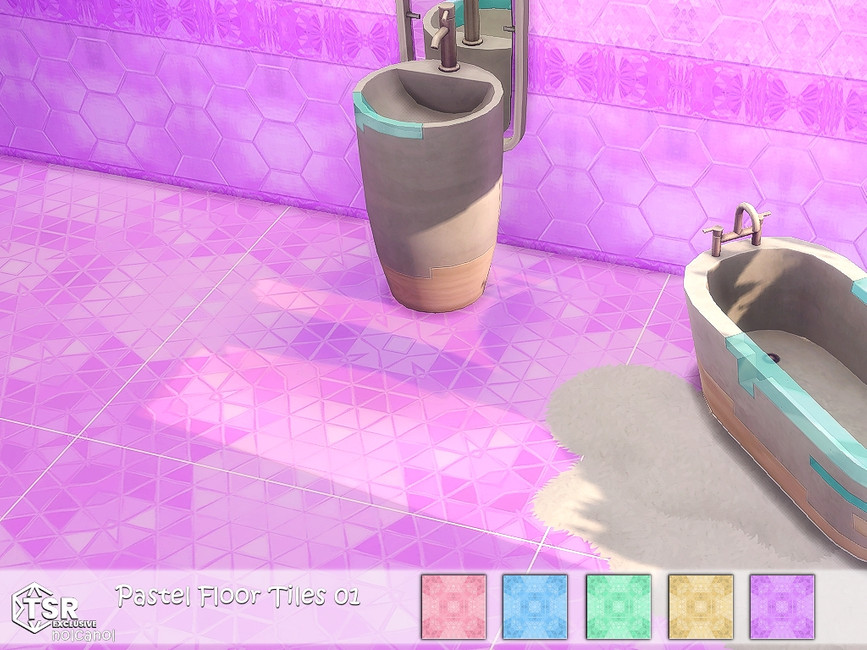 The Sims Resource - Pastel Floor Tiles 01