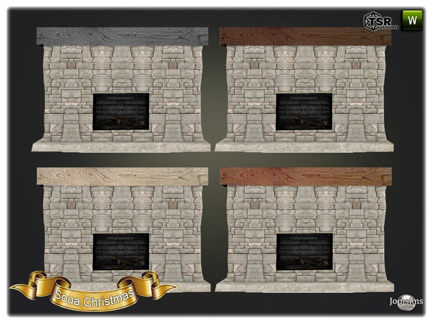 The Sims Resource - Soua christmas fireplace