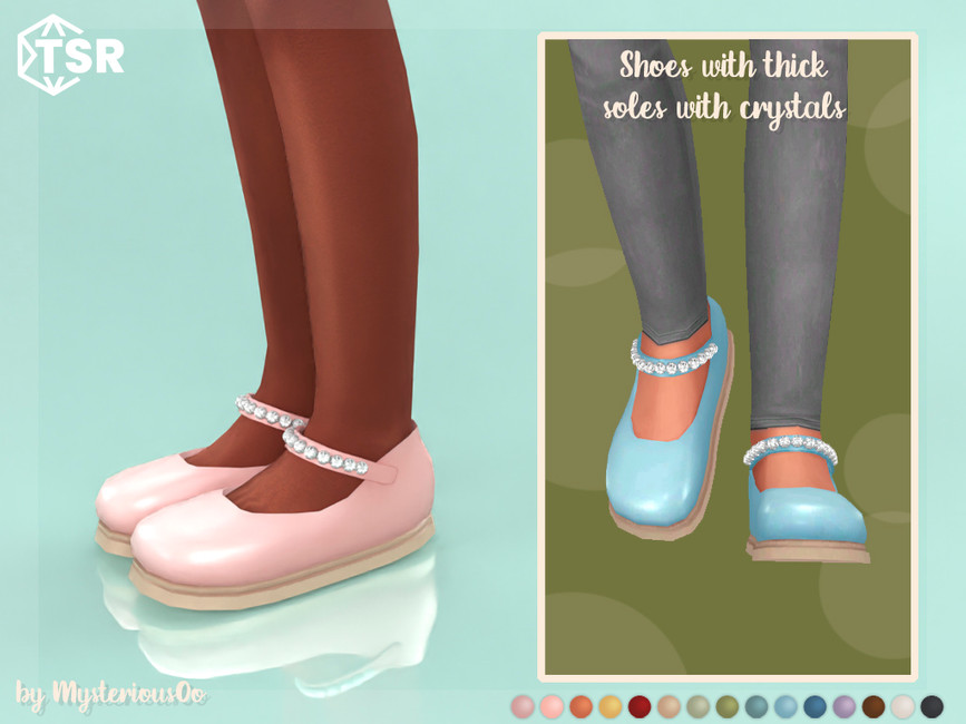 The Sims Resource - Shoes with thick soles with crystals