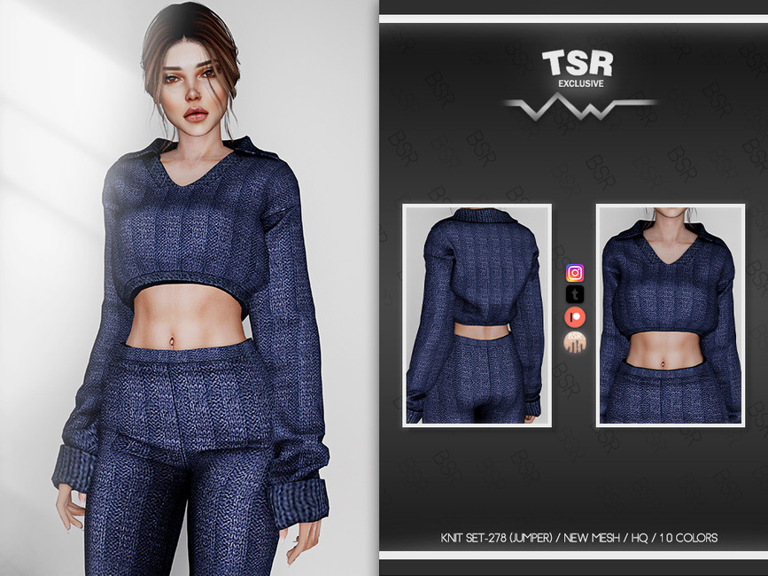 The Sims Resource - KNIT SET-278 (JUMPER) BD818