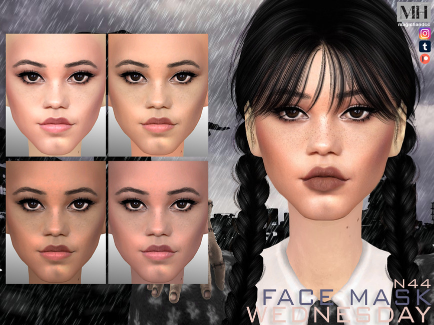 The Sims Resource - Wednesday Face Mask N44