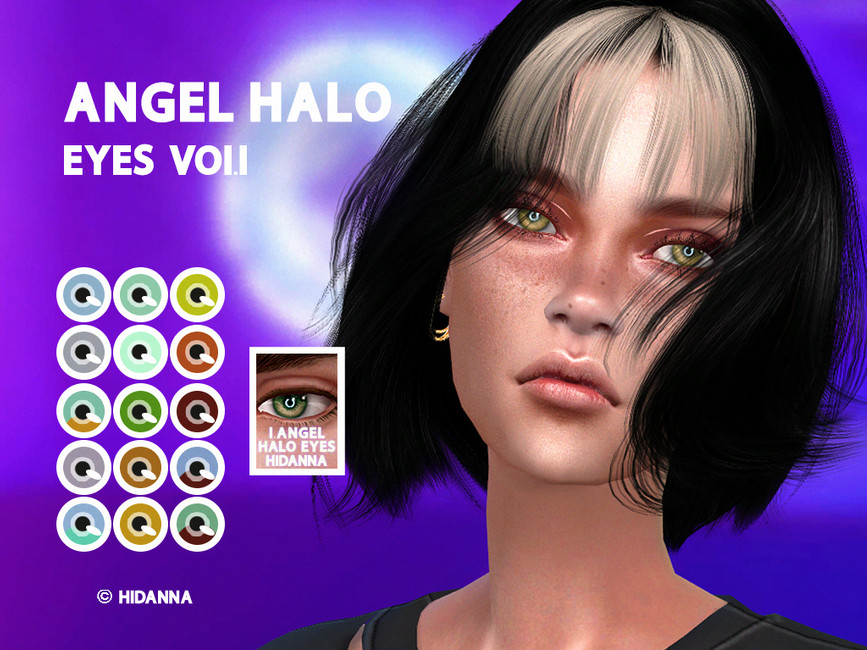 The Sims Resource - Angel Halo Eyes vol.l (Face Paint) - HQ