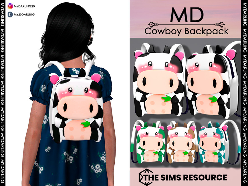 The Sims Resource - cowboy backpack Child