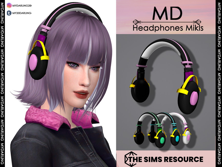 The Sims Resource - Headphones Mikls Adult