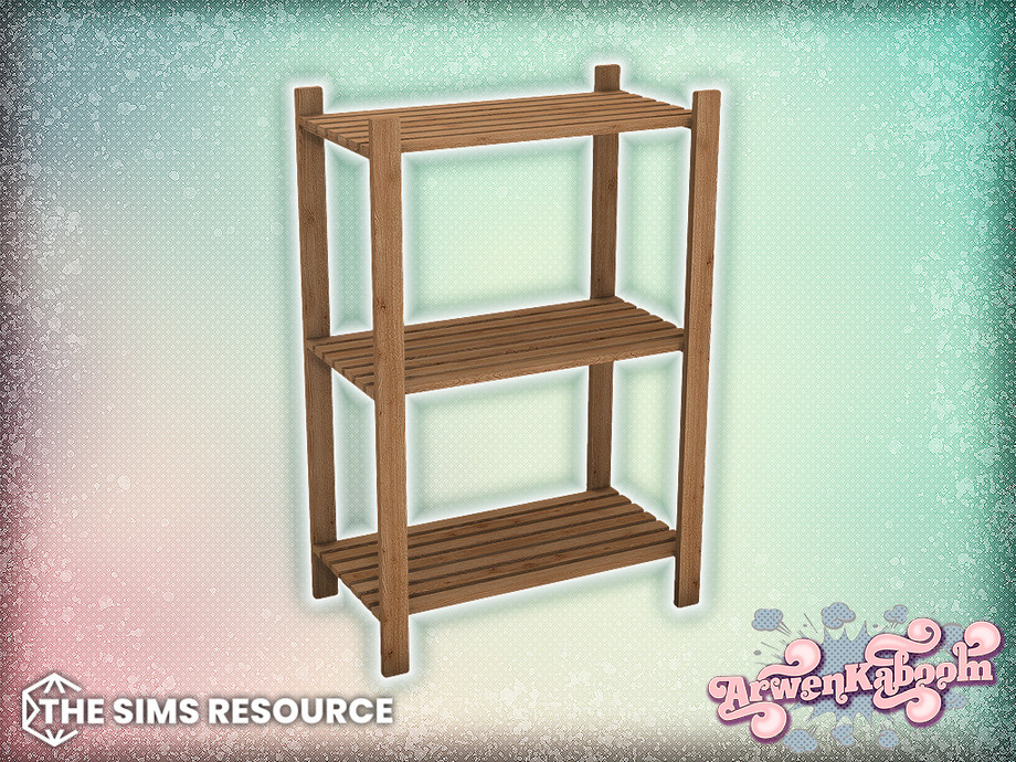 The Sims Resource - Arran - Wooden Shelf